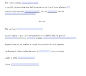 MODULO DELEGA ASSEMBLEA CONDOMINIALE WORD E PDF