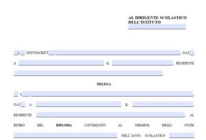 MODULO DELEGA RITIRO DIPLOMA WORD E PDF
