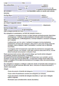 Modulo Delega Ritiro Auto in Concessionaria Word e PDF